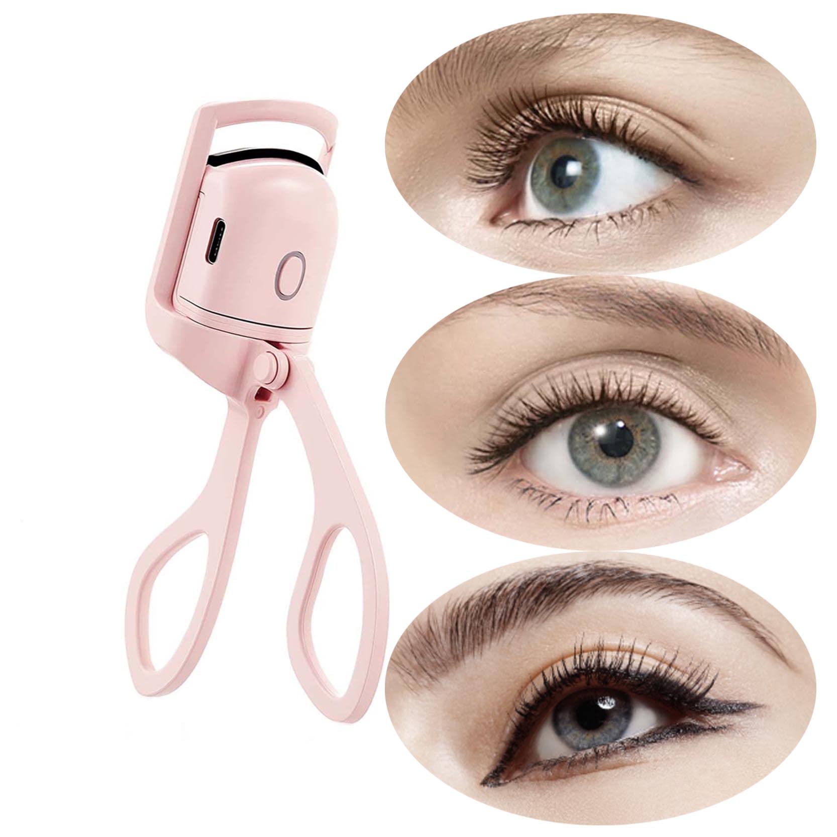 Heated Eyelash Curler, Electric Eyelash Curlers, USB Rechargeable Eye Lash Curler with 2 Temperature Modes Quick Natural Curling Eye Lashes for Long Lasting