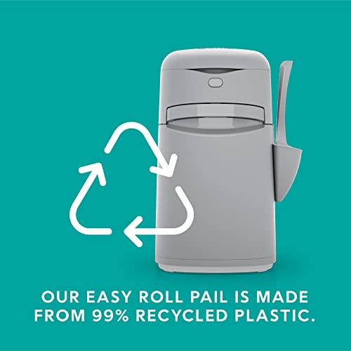 Litter Genie Easy Roll Pail | Cat Litter Box Waste Disposal System for Odor Control | Includes 1 Continuous Refill Bag