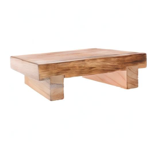 PRETYZOOM Wooden Step Stool for Kids One Step Stool Toddler Step Stool, High Riser Step Stool for Kitchen Bathroom Bedside (23.6" L*15.7" W*3.9" H)