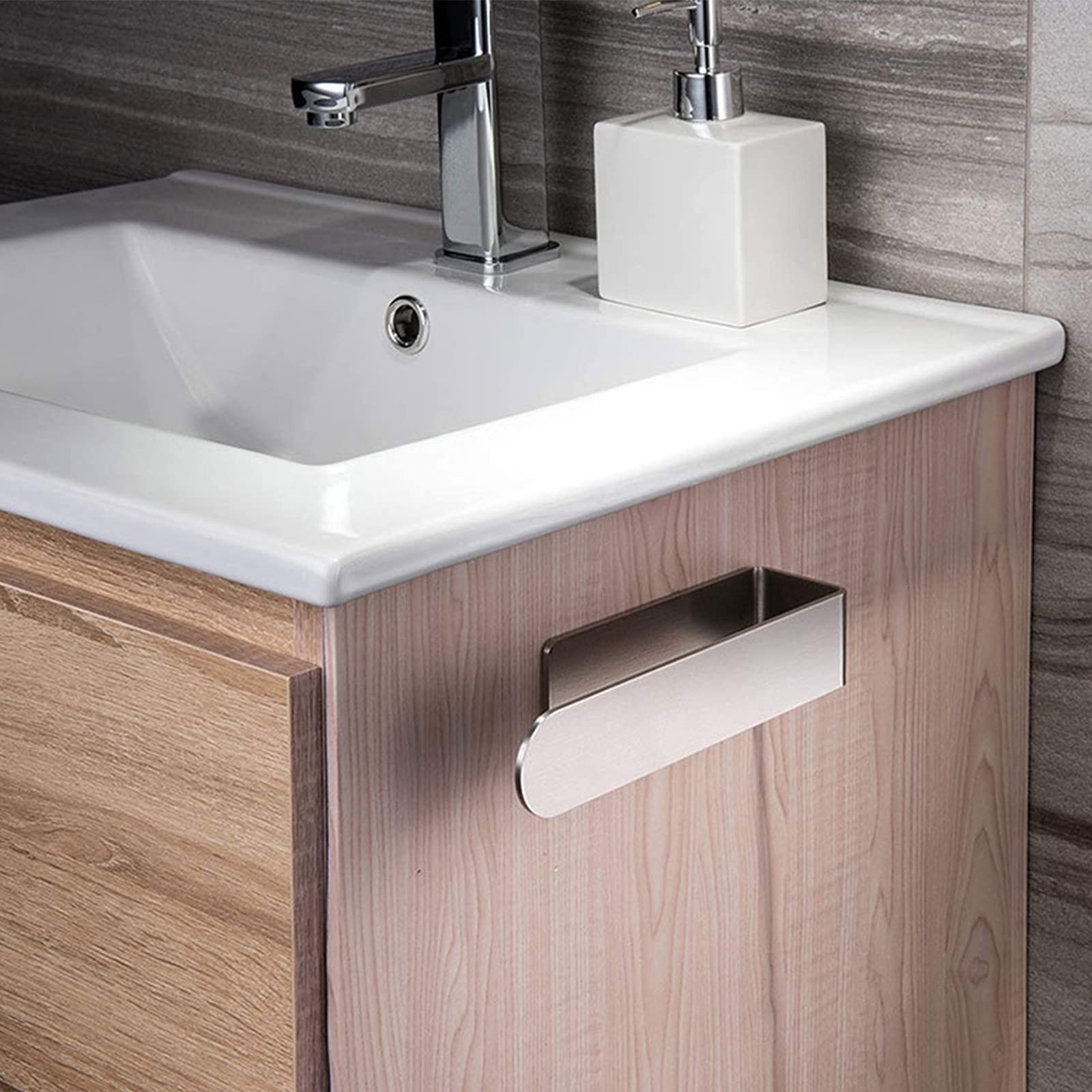 Towel rack, Wall-Mounted Bathroom Towel Bar, Brushed Style Bathroom Storage Rack, for Kitchen and Bathroom (Color : Stainless Steel)