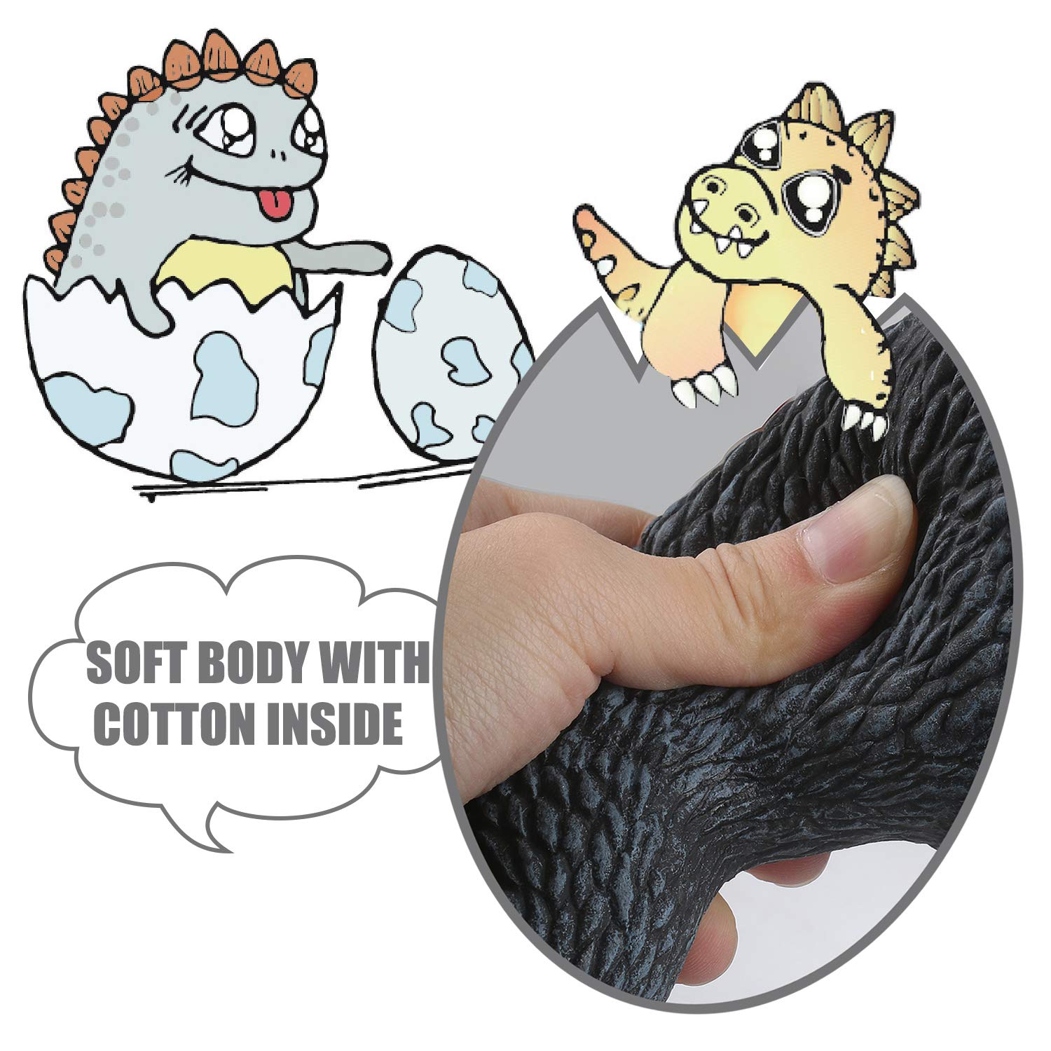Godzilla 18''X12''X7'' Standing Gojirasaurus Dinosaur Model Action Figures Soft Touch Vinyl Plastic Dino Movie Monster King Toy for Kids Boys