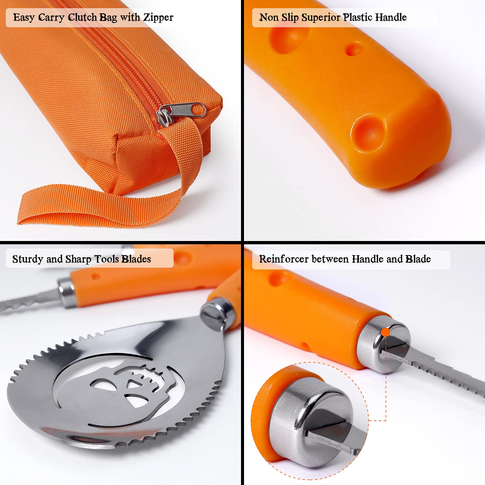 HuaQi Halloween Pumpkin Carving Kit: Halloween Decorations Pumpkin Carving Tools Pumpkin Carving Power Tools with Carrying Case for Kids Adults