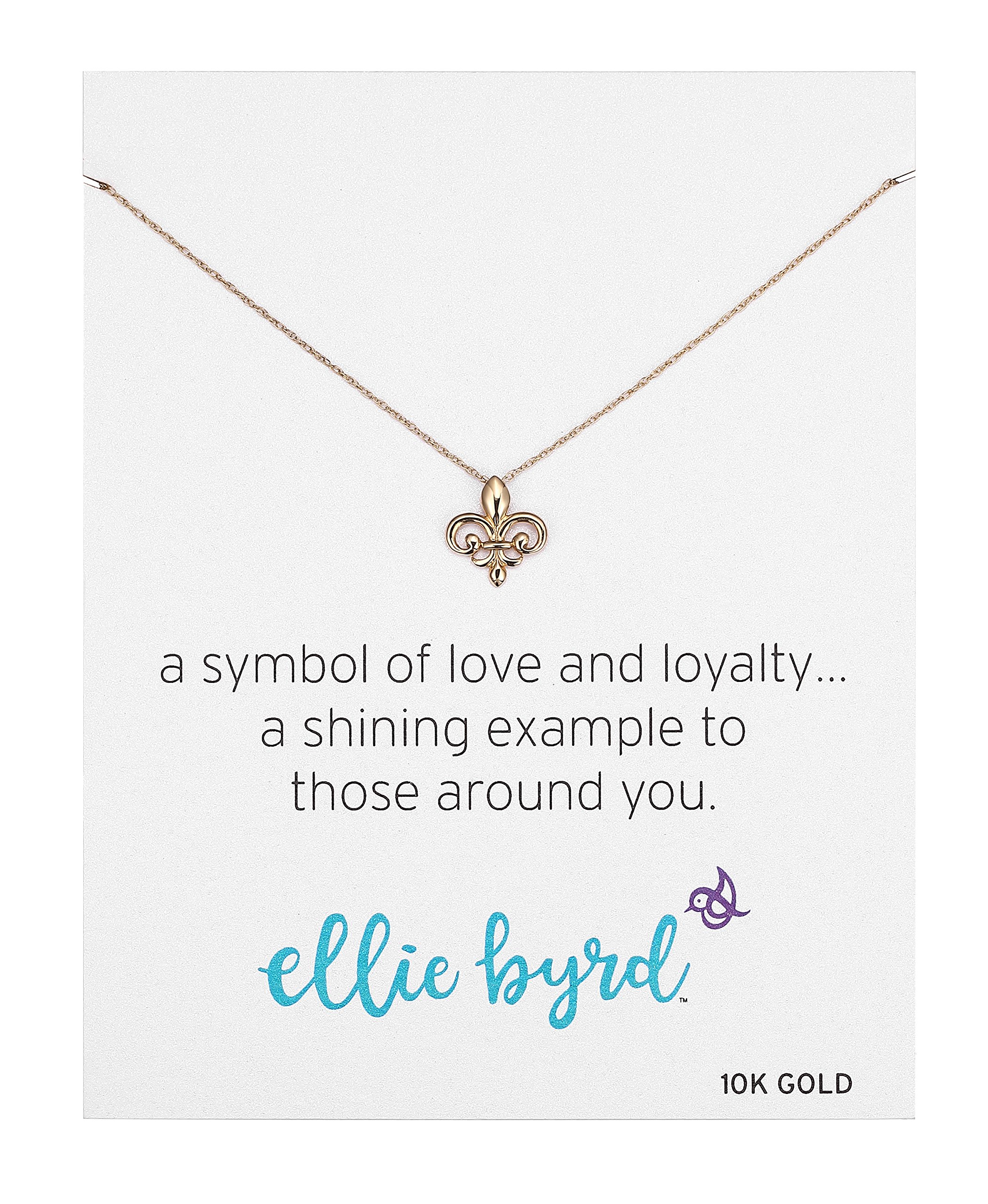 ellie byrd 10k Yellow Gold Fleur-de-Lis Necklace, 18"