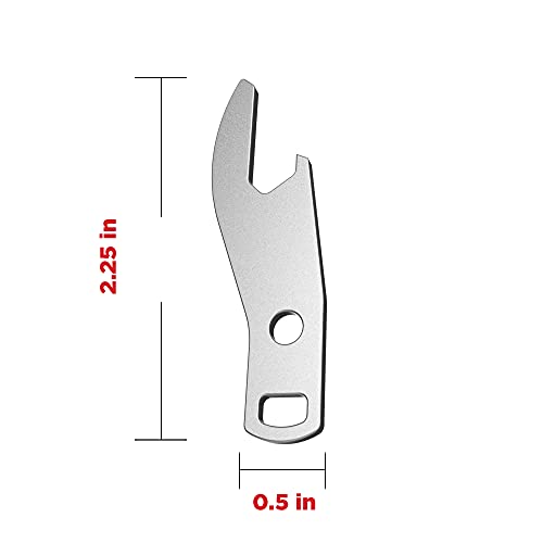 KeySmart Compact Key Holder Add-on Accessory - Stainless Steel Loop Piece Bundle with Bottle Opener and Stainless Steel Quick Disconnect Clip