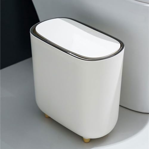 Narrow Shape Trash Can with Lid Garbage Bin Encouraging Efficient Waste Disposal and Odor Management