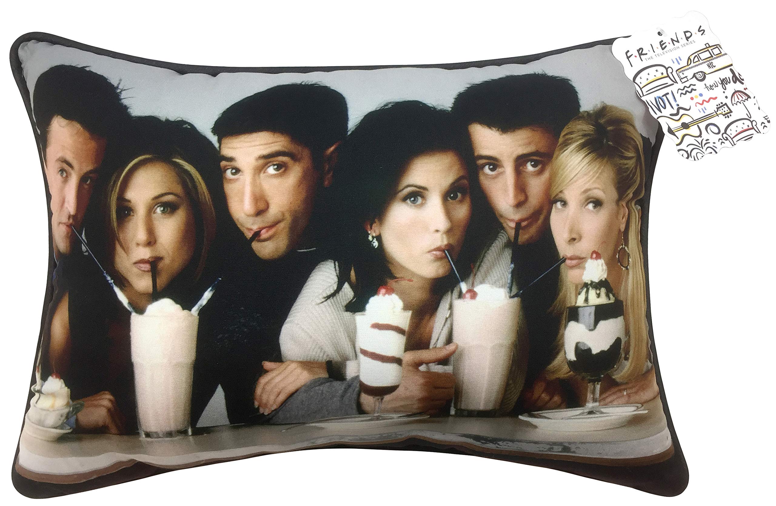Friends Decorative Pillow - Super Soft - Measures 16 x 11 Inches (Official Friends Product)
