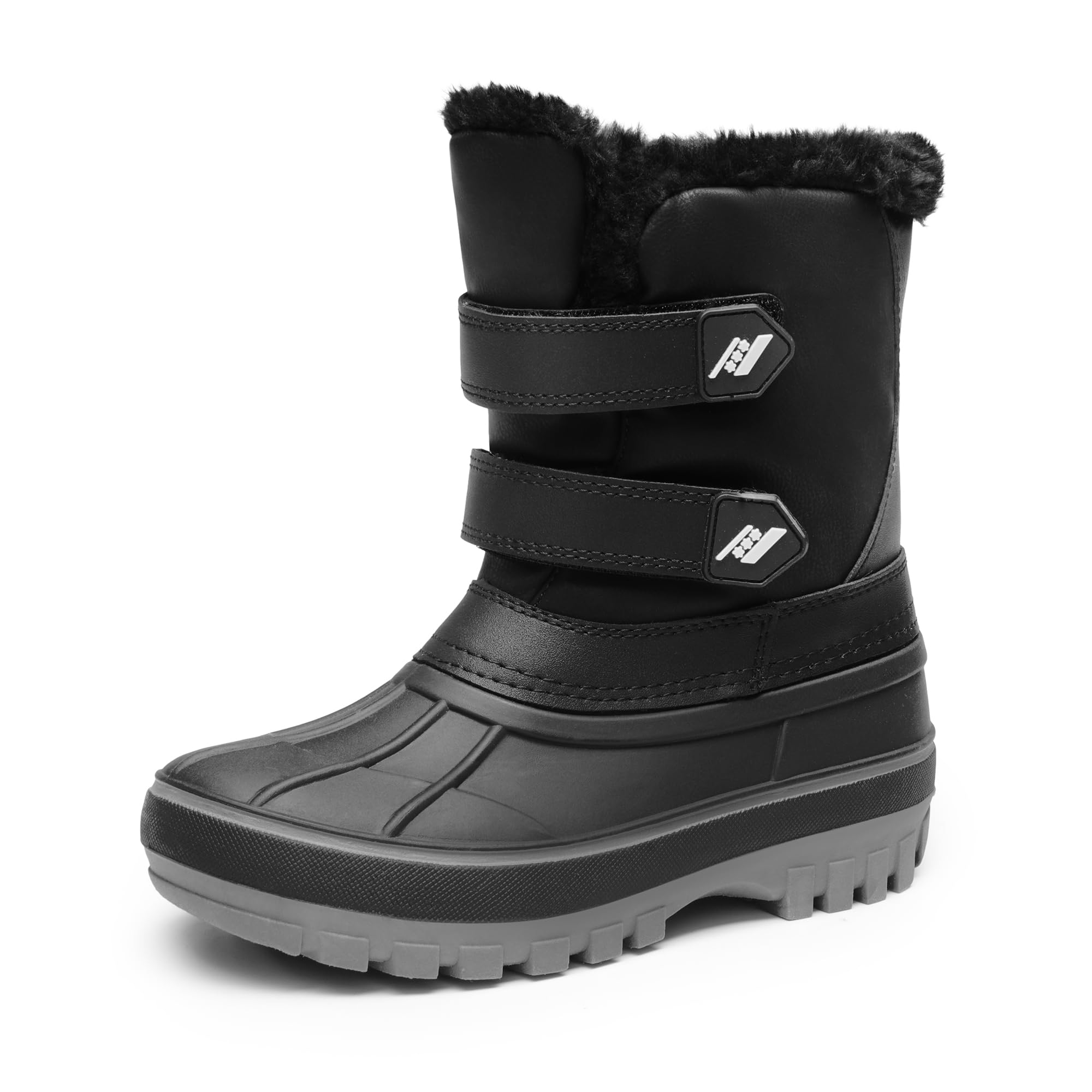 DREAM PAIRS Little Kid Ducko Black Ankle Winter Snow Boots Size 2 M US Little Kid