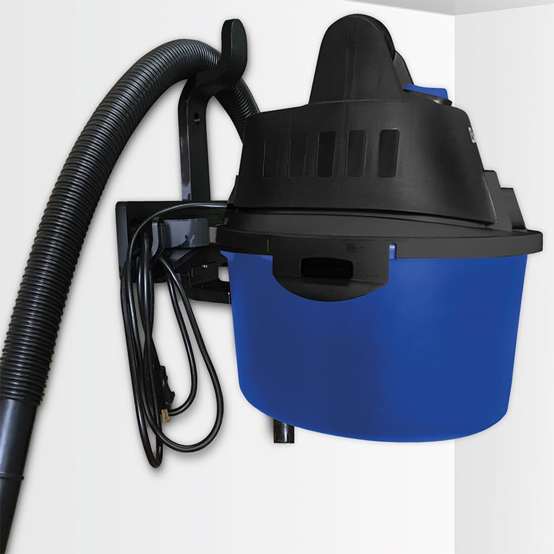 Koblenz WD-2.5 L Portable Wet/Dry, 2.5 Gallon 2.5HP Wall Mountable Vacuum, Blue+Black, 5 Year Warranty