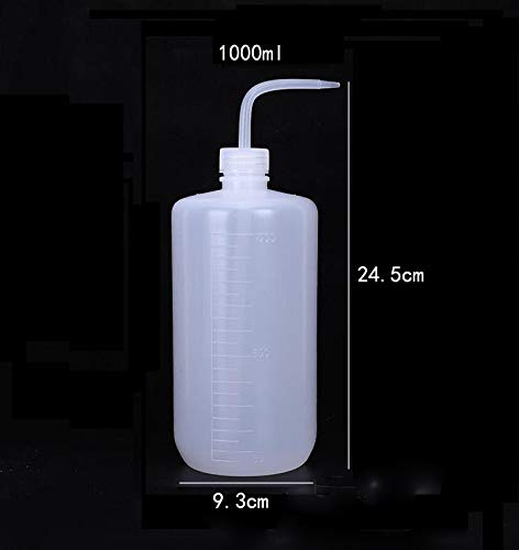 VANTOBEST 2Pcs 1000ml/34oz Clear Plastic Wash Bottle Plastic Squeeze Tattoo Bottle with Narrow Mouth Squirt Bottle Containers Cans Pots Watering Tool for Gardening Lab Industry