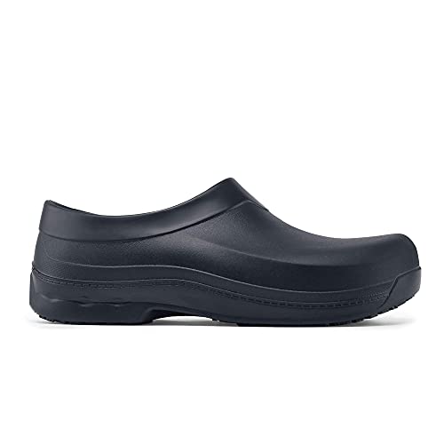 Shoes for Crews Radium, Men's, Women's, Unisex Work Clogs, Slip Resistant, Water Resistant, Black, Men's 10 Women's 12
