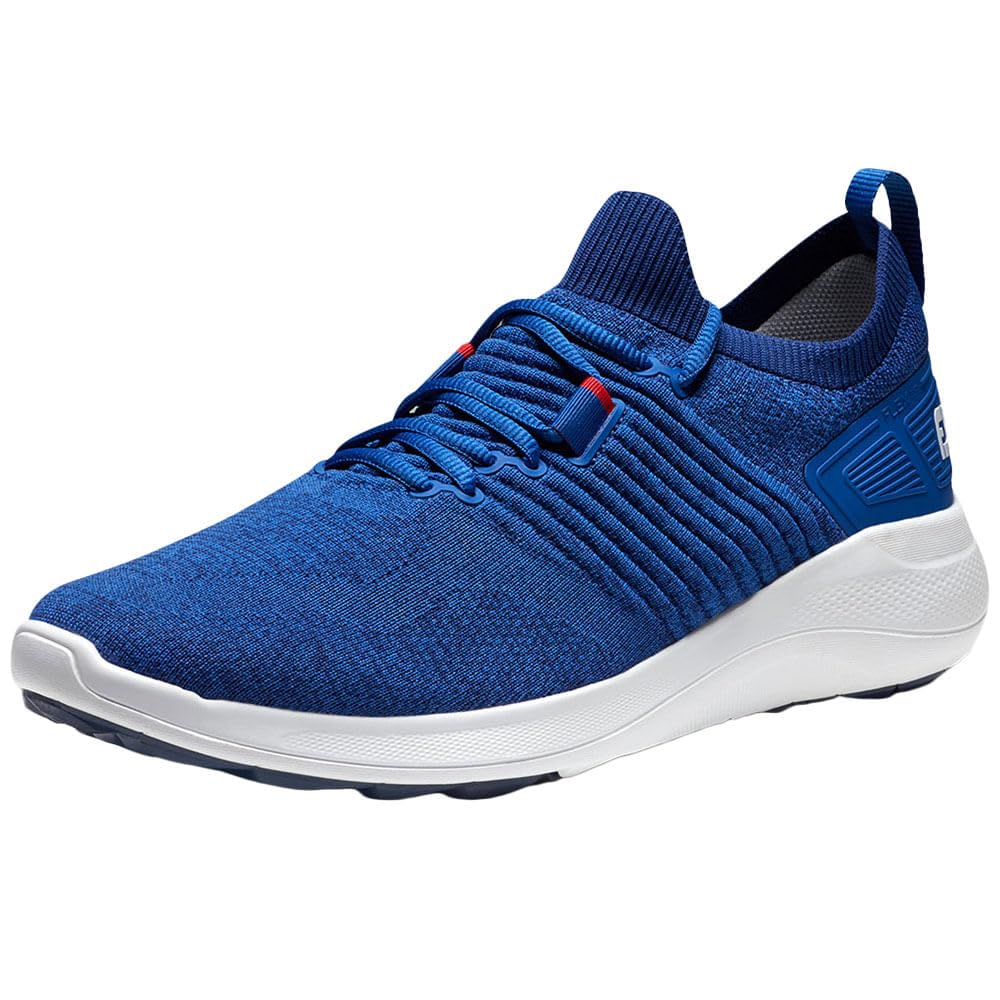 FootJoy Boy's Fj Flex Xp Junior Previous Season Style Golf Shoe, Blue, 2 Big Kid