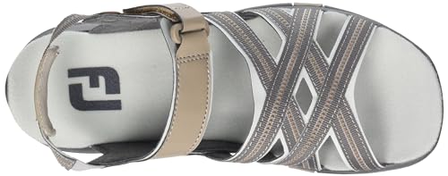 FootJoy Women's Golf Sandals Shoes, tan/Light Grey, 9