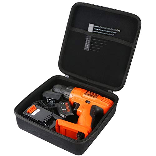 Khanka Hard Storage Case Replacement for BLACK+DECKER LDX120C/LD120VA Cordless Drill/Driver(Only Case)
