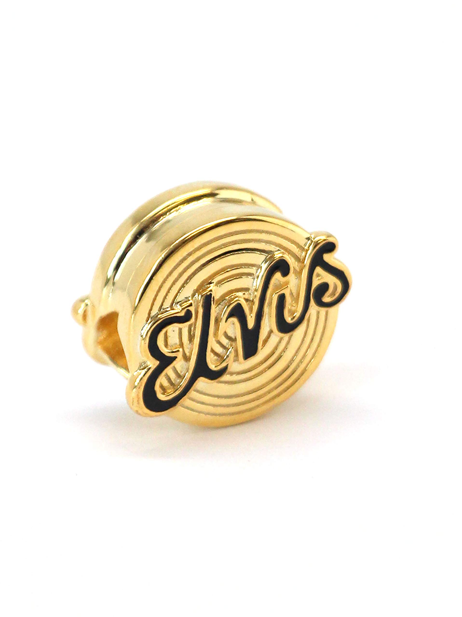 Elvis Presley Women's 18K Gold Plated Letters Record Bead, Gold, One Size (EPSS-11)
