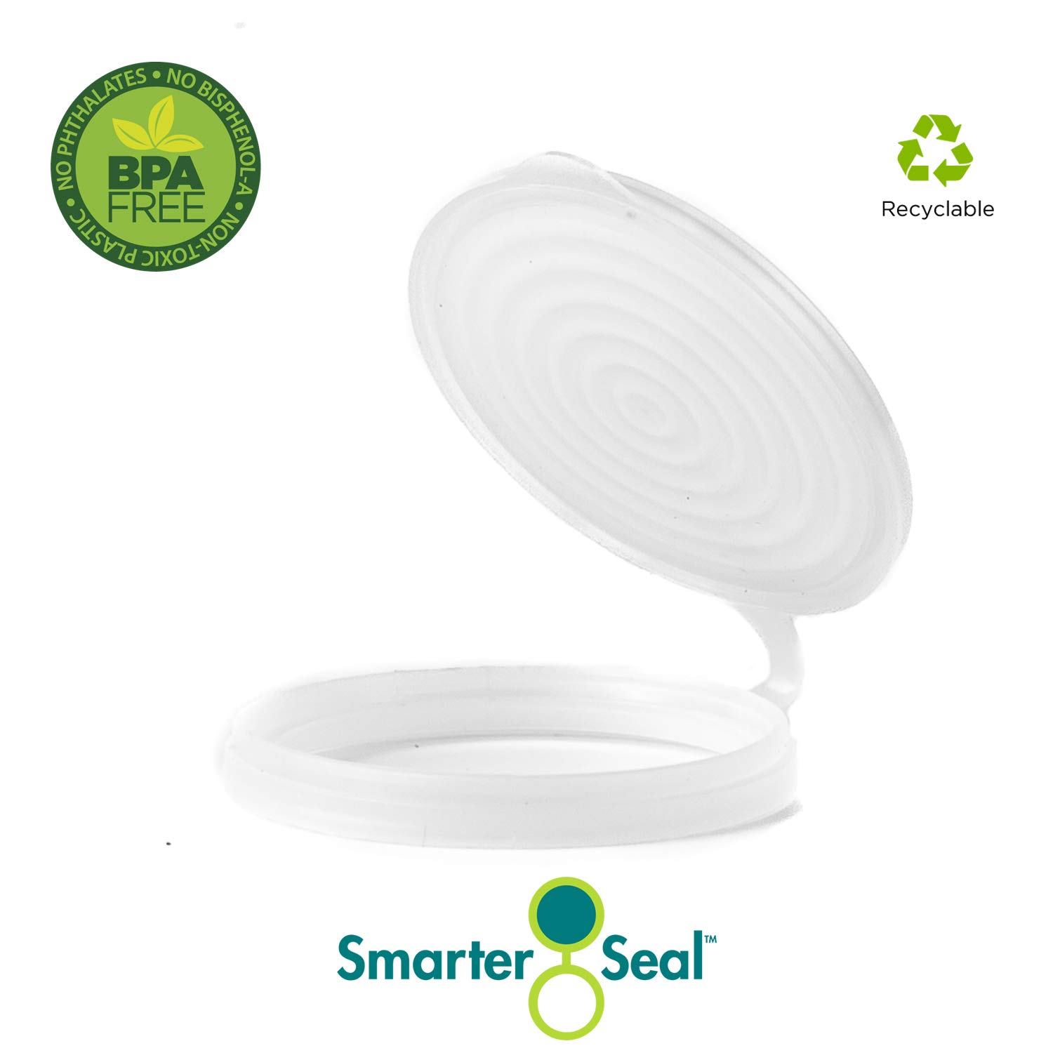 Smarter-Seal, 6-Pack, Reusable, BPA Free, Pop or Beverage Can Lids, Covers, Protectors, Toppers For Soda, Seltzer, Beer, Energy Drinks. Keep Carbonated Beverages More Bubbly and Fizzy