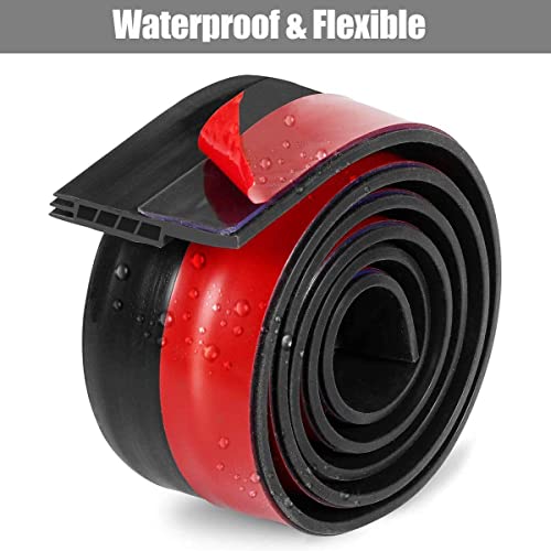 Suptikes 2 Pack Door Draft Stopper,Door Sweep for Exterior & Interior Doors,Door Bottom Seal Dust and Noise Insulation Weather Stripping Draft Guard Insulator, 1-4/5" W x 37" L,Black