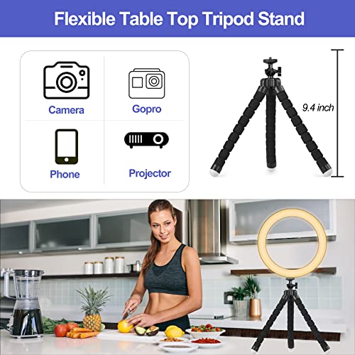 EMART 10" Ring Light with 55" Extendable Tripod Stands, 16 Colors RGB Camera Selfie Ring Light for Photography, Makeup, YouTube Video, Vlogging, Live Streaming