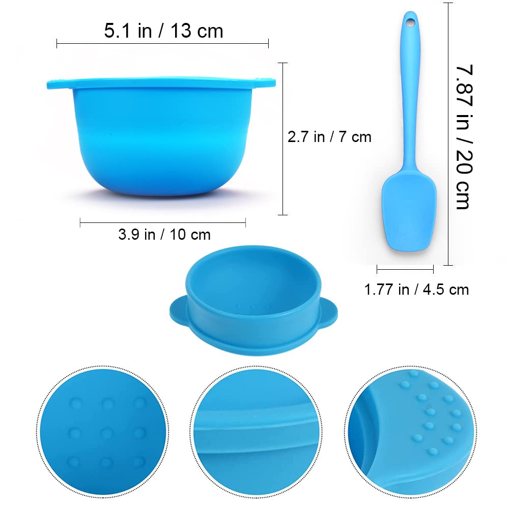 Wax Warmer Replacement Spare -Silicone Bowl - Silicone Spatula Kit, Nonstick Wax, Easy Clean Reusable, Hair Removal Waxing Kit Accessories