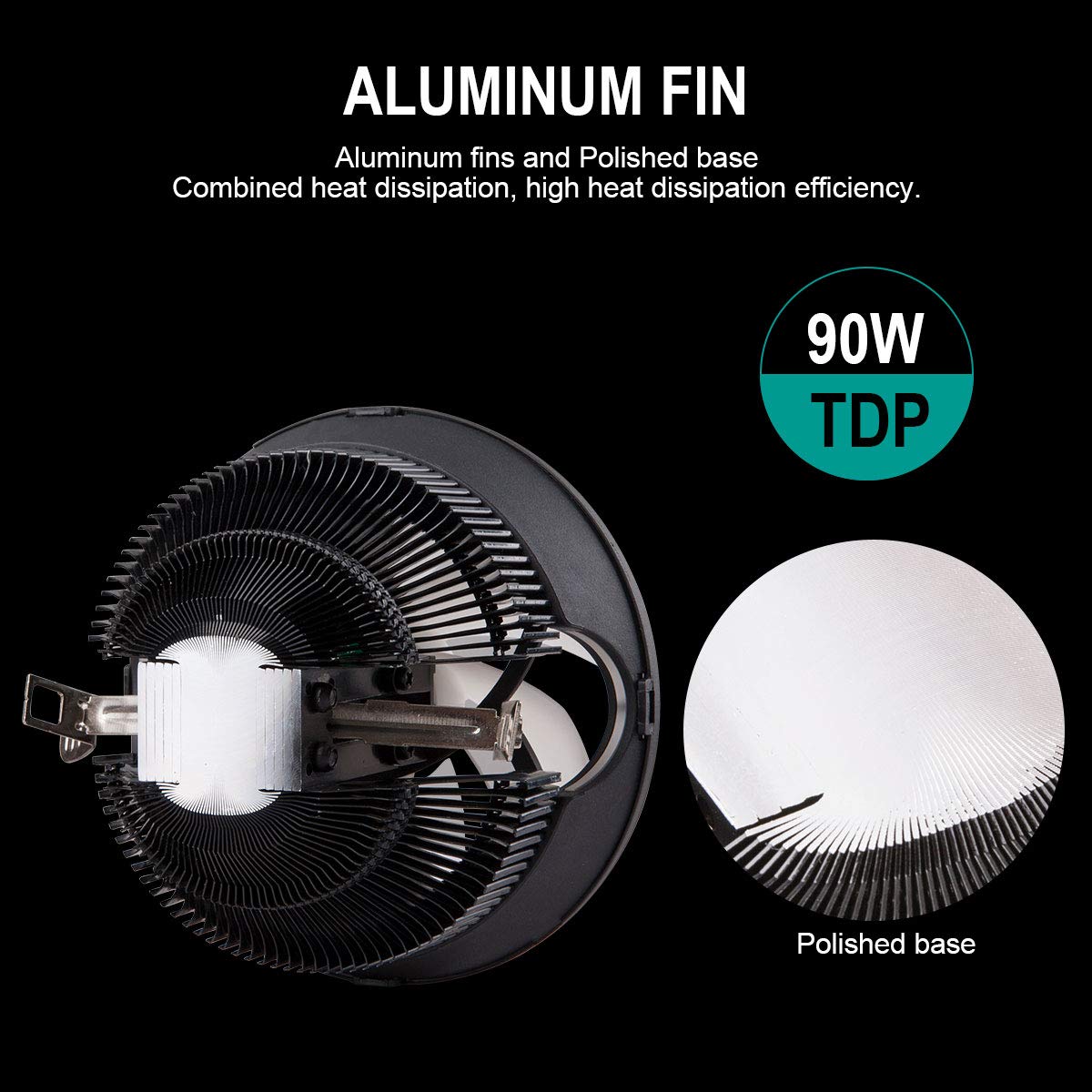 GOLDEN FIELD MHT CPU Cooler CPU Air Cooling Cooler with RGB Fan Heatsink for Intel LGA 1151/1150/1155/1156 Sockets & AMD AM4