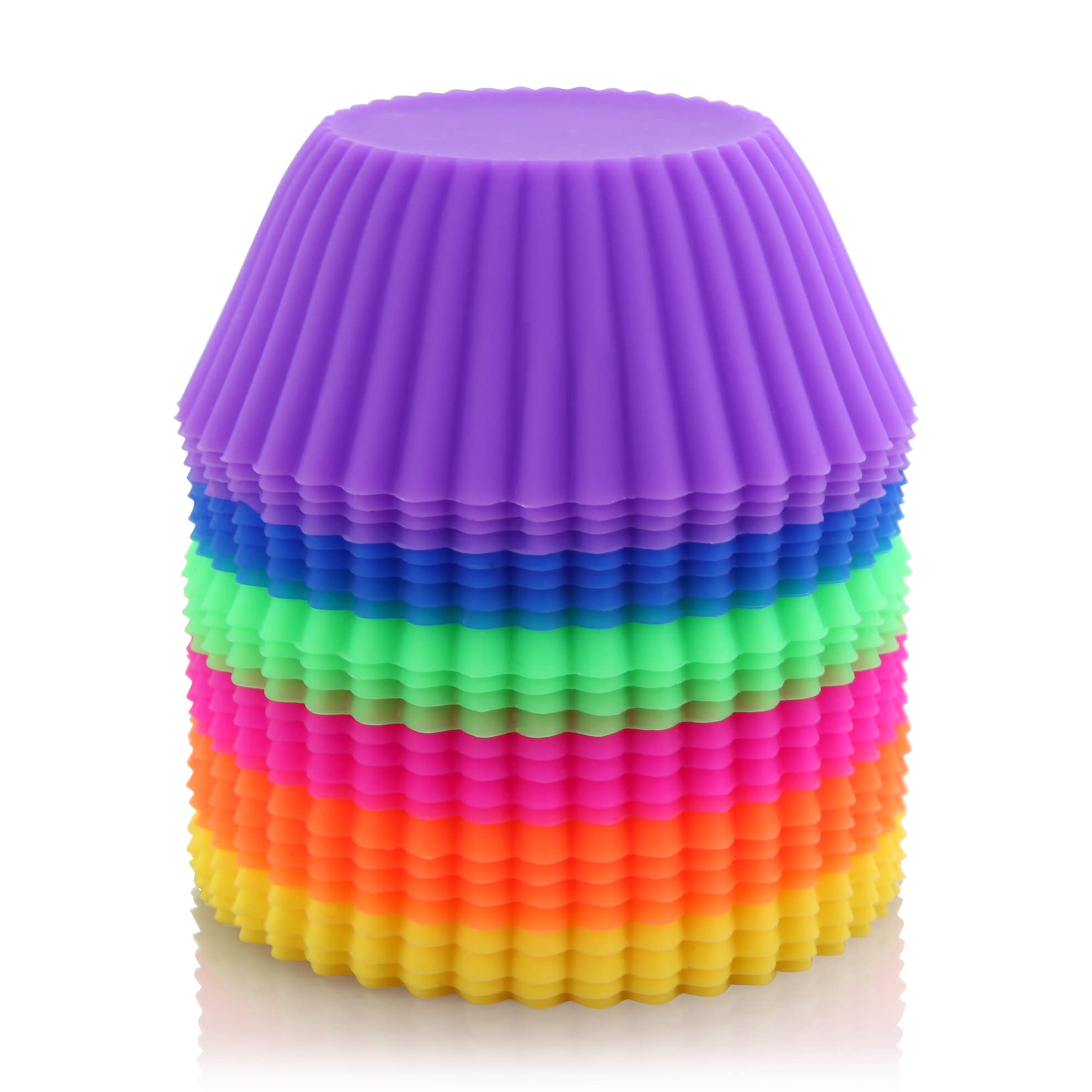 New Star Foodservice 44270 Reusable Silicone Baking Cups and Cupcake Liners, Set of 24