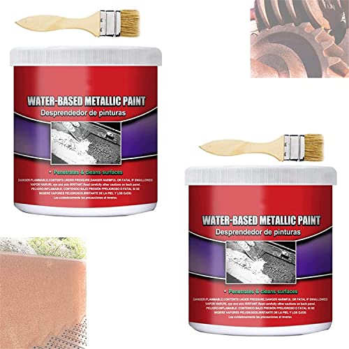 Siapude Water-Based Metal Rust Remover,Car Chassis Derusting,Multi-Functional Car Metallic Paint Anti-Rust Chassis Universal Rust Converter Gel,Car Rust Remover for Car SUV Truck,Include Brush (2pcs)