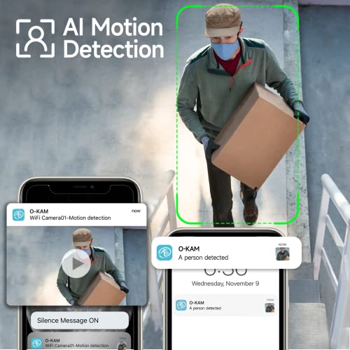 Security Cameras Wireless Outdoor, 2K Battery Powered Camera for Home Security with IP65, SD/ Free Cloud Storage, No Monthly Fee, AI Motion Detection, Color Night Vision, 2-Way Audio (BW4-G-3Pack)