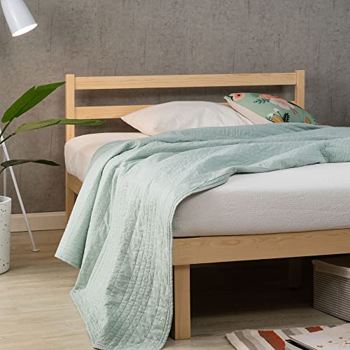 ZINUS Robin Wood Platform Bed Frame with Headboard / Wood Slat Support / No Box Spring Needed / Easy Assembly, King
