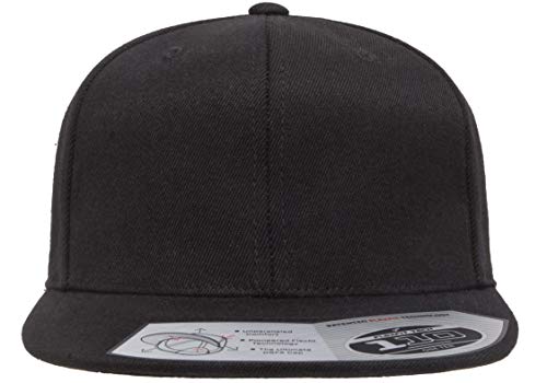 Flexfit Mens 110 Classic Snapback Baseball Cap, Black