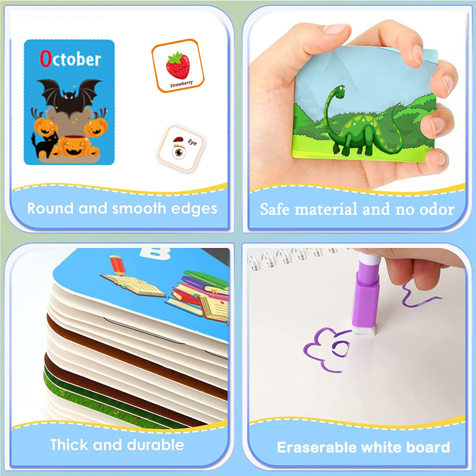 UOMNICUE Montessori Busy Book, 30 Themes Preschool Busy Book for Toddlers 3-6 Year Old, Preschool Learning Activity Book Quiet Book, Preschool Learning Materials for Autism Sensory & Kindergarten
