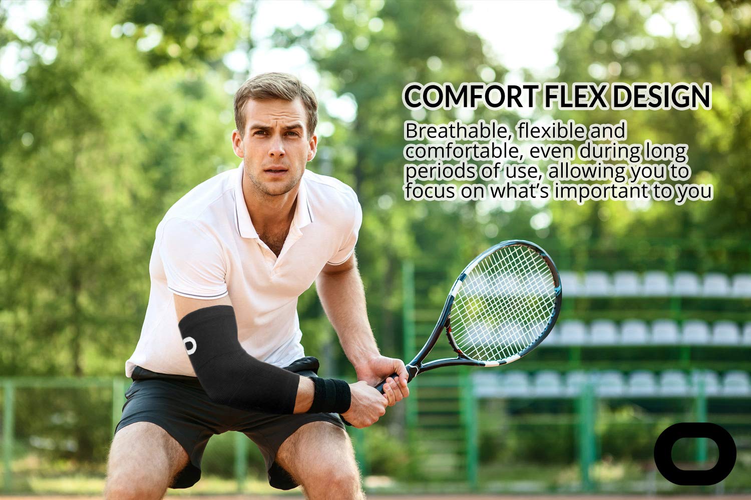 Elbow Brace Compression Sleeve (1 Pair) - Instant Arm Support Elbow Sleeves for Tendonitis, Arthritis, Bursitis, Golfers & Tennis Elbow Brace, Treatment, Workouts, Weightlifting, Pain Relief, Recovery