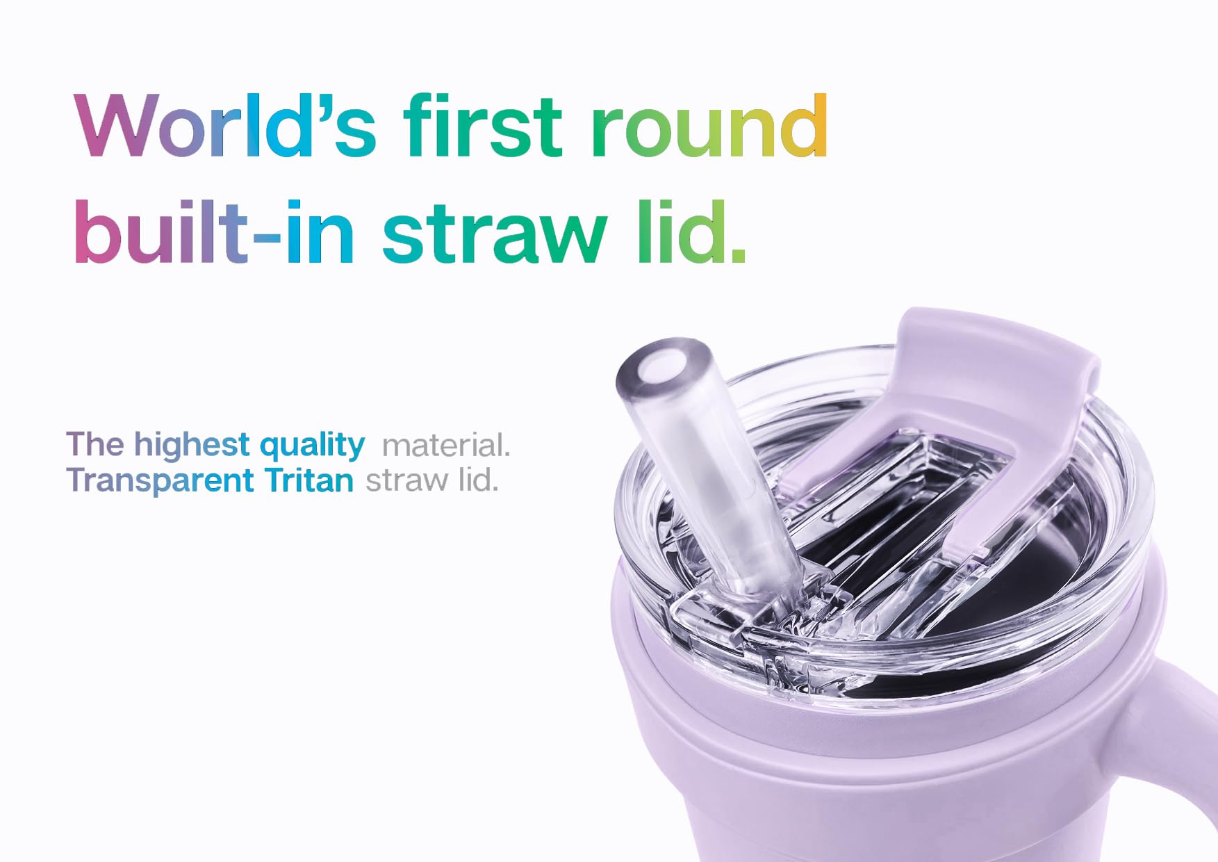 Four Leaf TrustyMate β 100% Leak Proof 40 Oz Tumbler with Handle and Built-In Straw Lid β Insulated Leak Proof Stainless Steel Tumbler