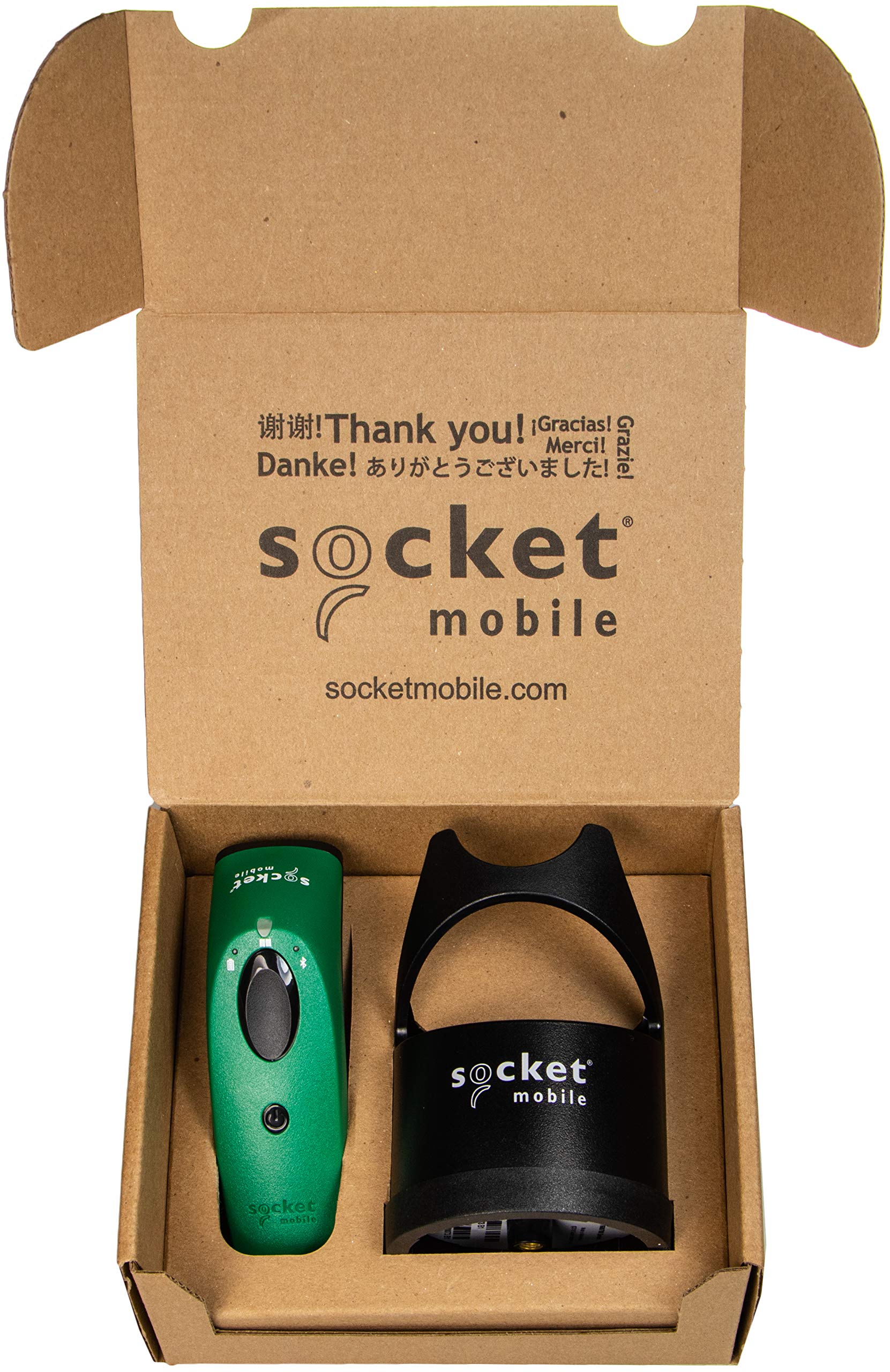 SOCKET Scan S740, Universal Barcode Scanner, Green & Black Dock (CX3446-1909)