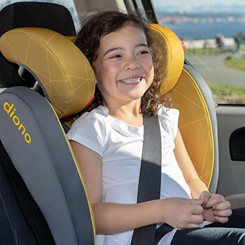 Diono Monterey XT Latch 2 in 1 High Back Booster Car Seat with Expandable Height & Width, Side Impact Protection, 8 Years 1 Booster, Black