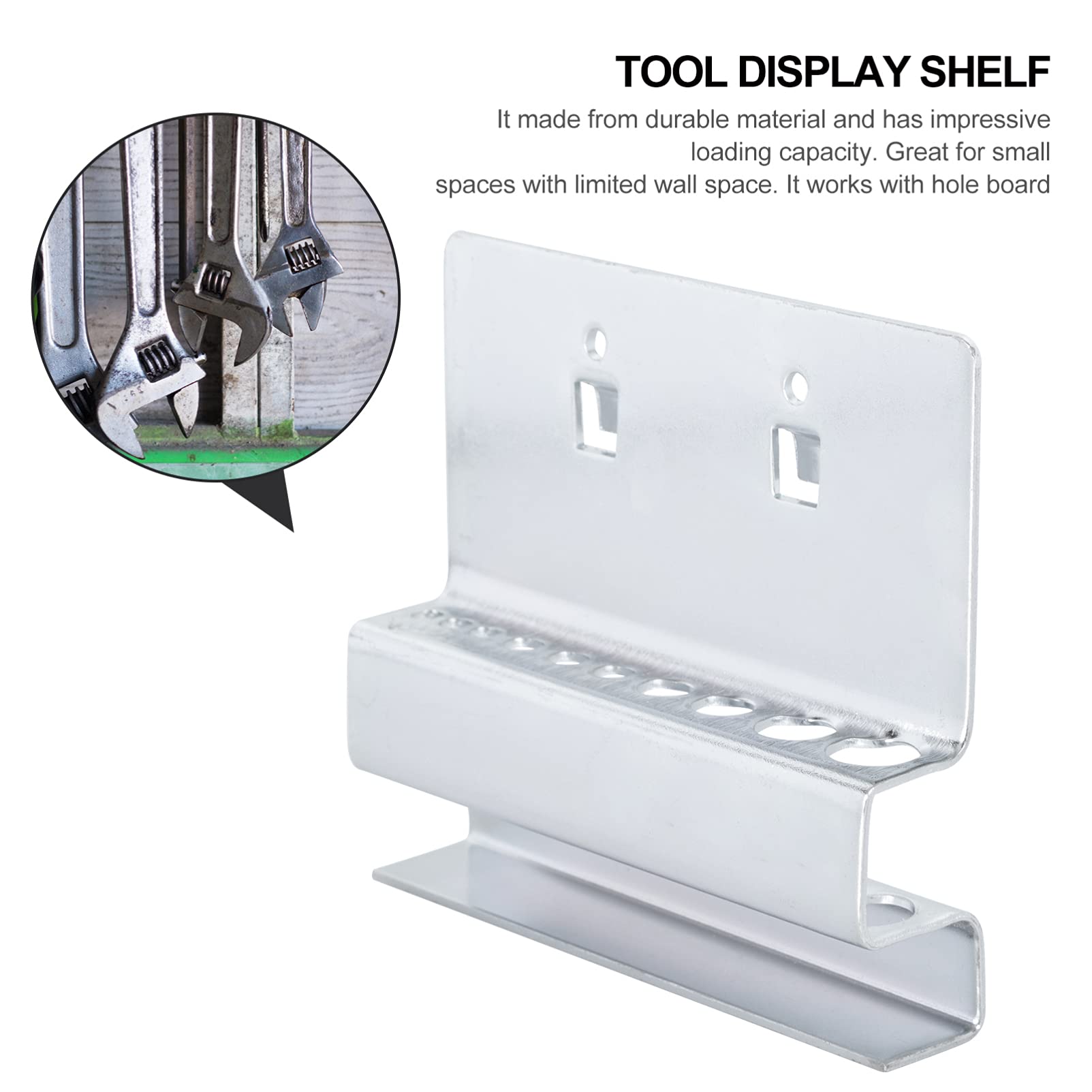 Hex Wrench Hanger Steel Wrench Rack Pegboard Wall Hanging Organizer Wrench Organizer Shelf Coat Hanger Wall Mount Wall Mount Wrench Organizer Metal Peg Board Square Hole Drill