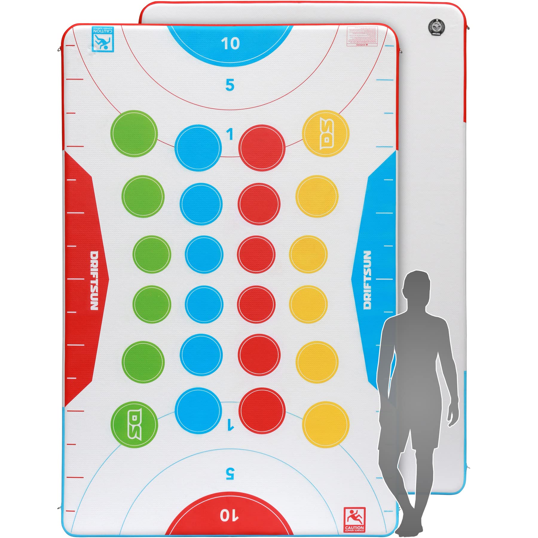 Driftsun Inflatable Floating Mat - Game Pad Inflatable Floating Platform and Swim Dock, Dropstitch PVC Construction (13ft x 6.5ft)