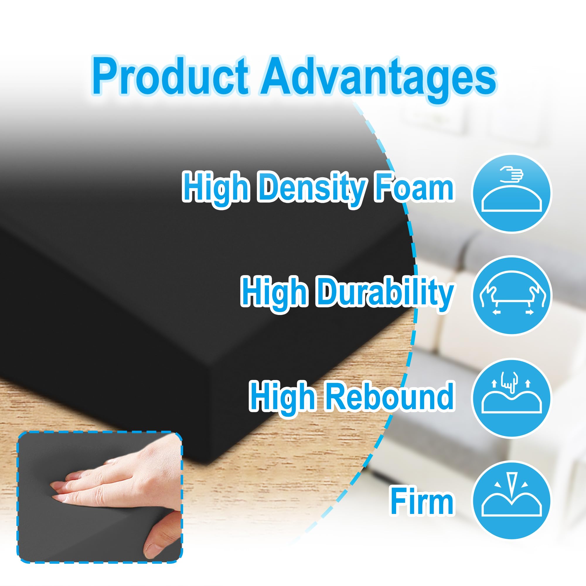 Furniture Seat Support - 20" x 20" High-Density Foam Couch Sofa Cushion Support Cushion Sag Repair Replacement for Sofa Couch Loveseat Chair âSagging Sea