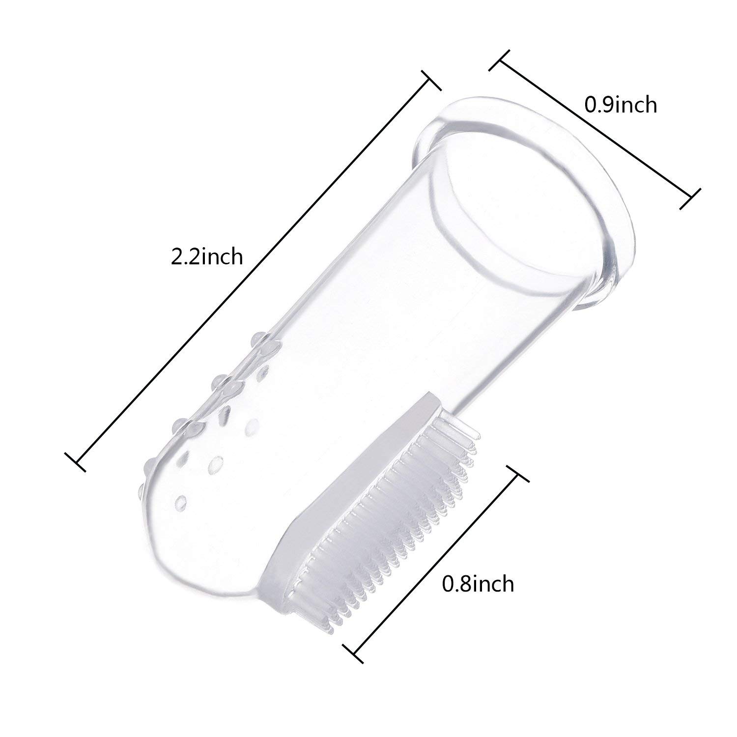 Soft Silicone Pet Finger Toothbrush, Doggy Teeth Cleaning Natural Rubber Dental Bite Resistant Chew Toys for Dogs Pets Pack of 10