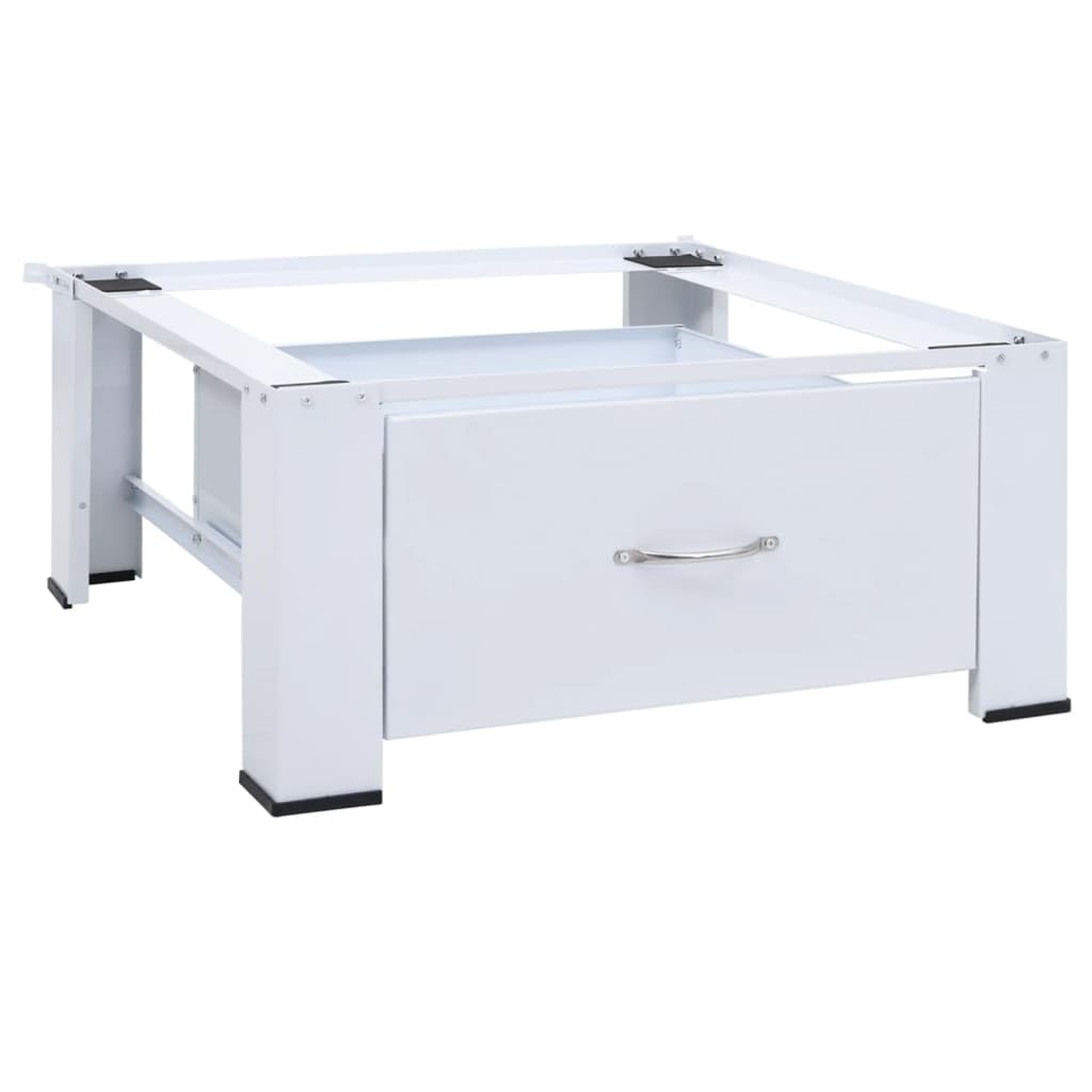 GOLINPEILO Washing Machine Pedestal Base Stand with Drawer Storage, 27.2"x27.2"x12.8", Mini Refrigerator Cabinet Stackable Kit Utility Room, Load Capacity: 220.5 lb, Large Size/Single