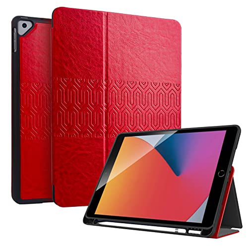 HFcoupe Cases and Covers for iPad (Red, 10.2 inch iPad Case)