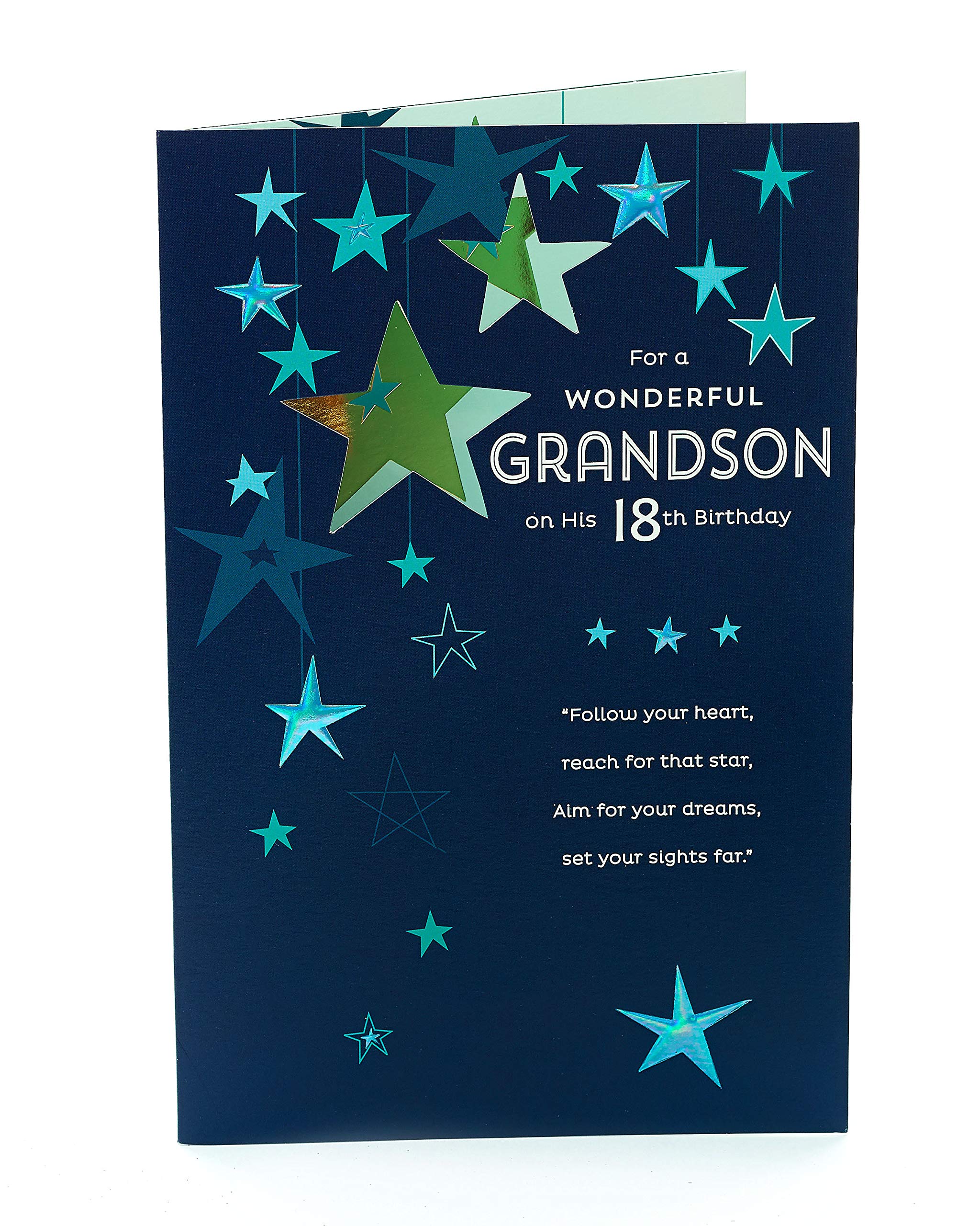 UK Greetings 18th Birthday Card for Grandson - Sentimental Design