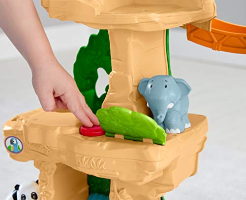 Fisher-Price Little People Toddler Playset Share & Care Safari 2-Ft Tall Toy with Lights Sounds & 7 Figures for Ages 1+ years