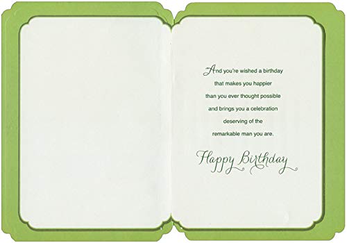 Designer Greetings Sunbeam Shining Through Tall Evergreens You're Like a Father Birthday Card