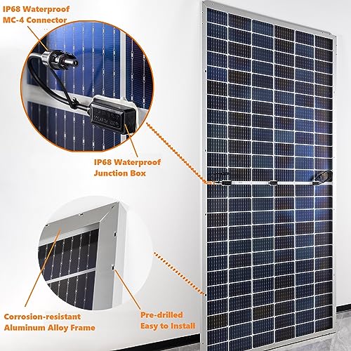 Futuersolar 19620 Watt Solar Pane 36pcs 545W Bifacial Solar Panels Monocrystalline 10BB Cell 21.3% High-Efficiency Class A Module forFarm Commercial Residential Solar