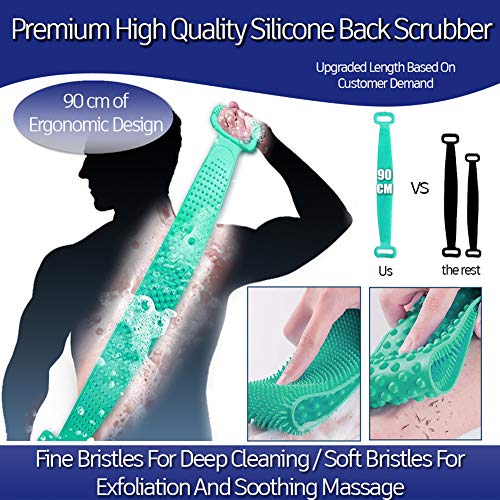 Zuzu Baba 6 Piece Full Body Spa Kit Scalp Massager Silicone Back Scrubber Facial Cleanser Nail Brush Hair Catcher Multifunction Women Men Kids Pets Bundle. Massage Exfoliating Cleansing.