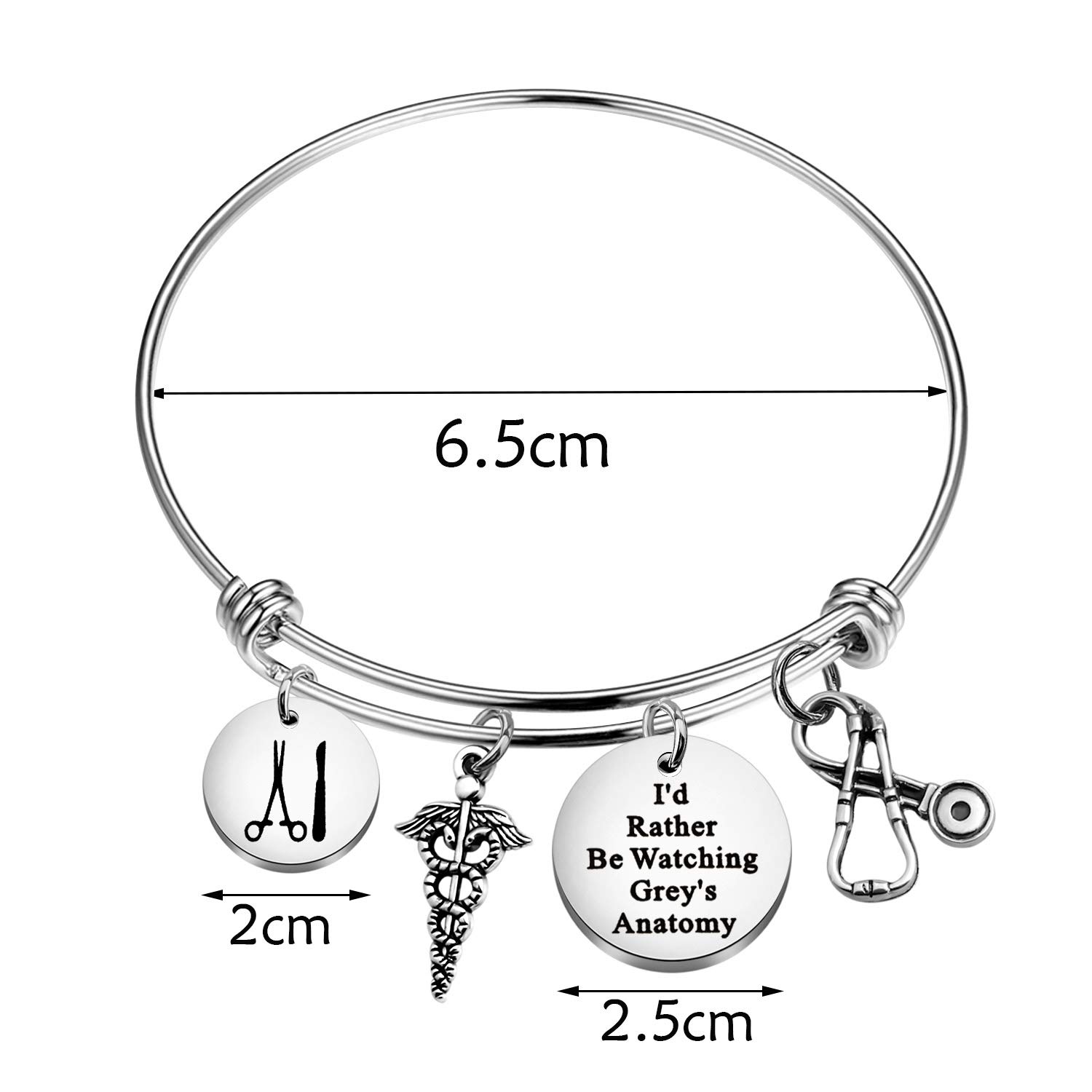ENSIANTH I’d Rather Be Watching Bracelet Gift for for Fans You are My Person Gift (Anatomy BR)