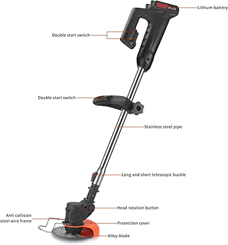 Stringless Weed Trimmer,Battery Power Weed Eater Weed-Wacking for Yard Lawn and Garden 21v Weed and Weed Trimmer Battery Powered…