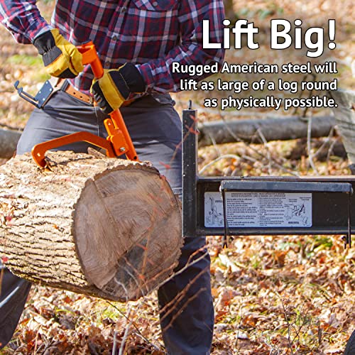LogOX Hauler Ergonomic Log Hauler Firewood Harvesting Hand Tool, 21β Cant Hook Log Roller, and Carrier (Patented and Made in USA)