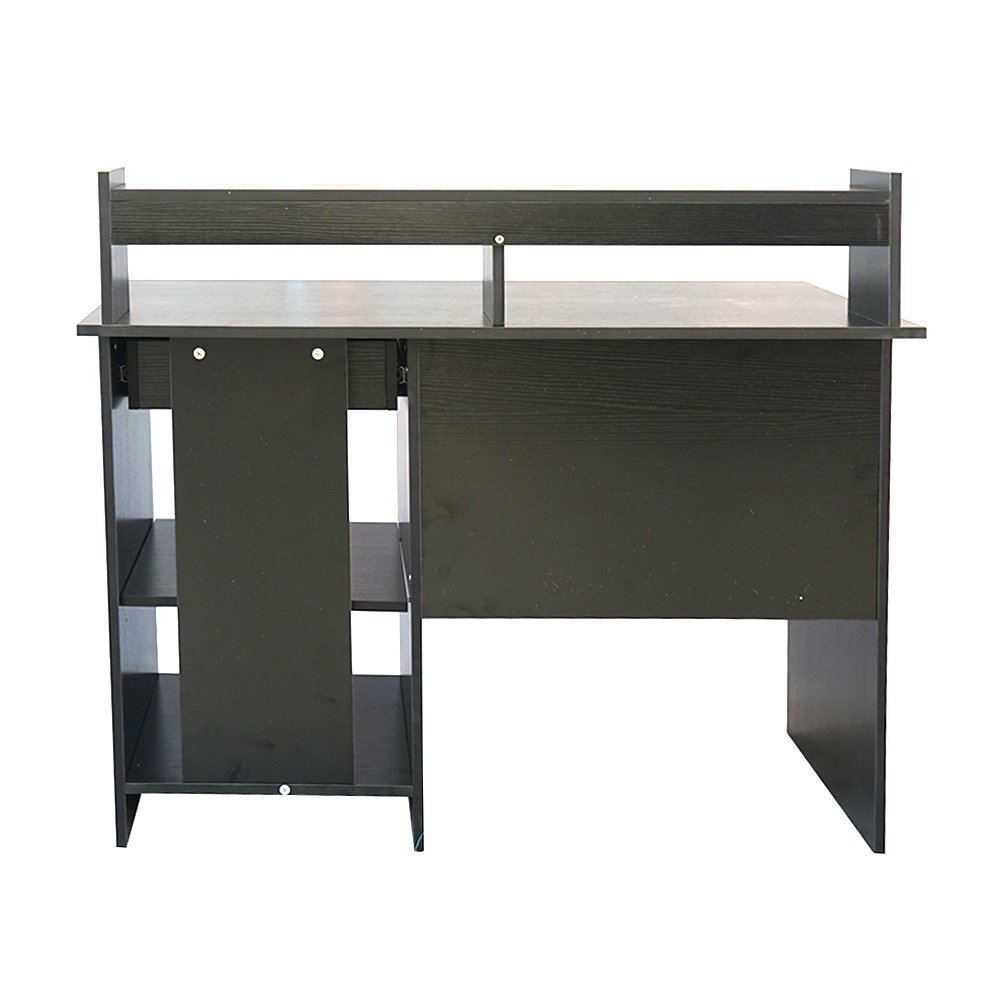 DESIGNSCAPE3D Modern E1 15MM Chipboard Computer Desk with Keyboard Tray, Drawer, and Shelf - Ideal for Study and Work (Black)
