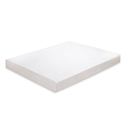 SLEEPLACE 7 Inch Memory Foam Mattress, White (Queen)