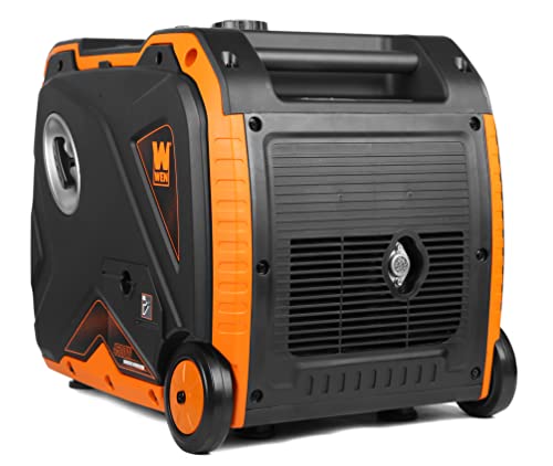 WEN 56450iX Dual Super Quiet 4500-Watt RV-Ready Portable Inverter Generator with Fuel Shut-Off and CO Watchdog Black